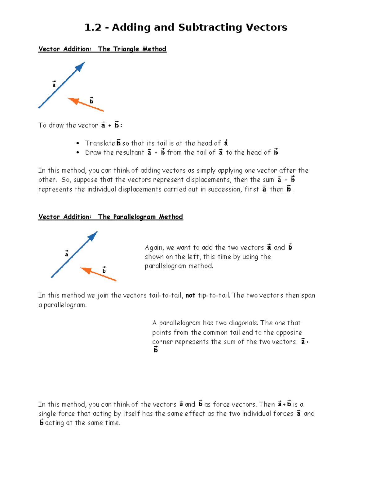 3c165f277376 c26e1bcd46d9b0cead5c - 1 - Adding and Subtracting Vectors ...