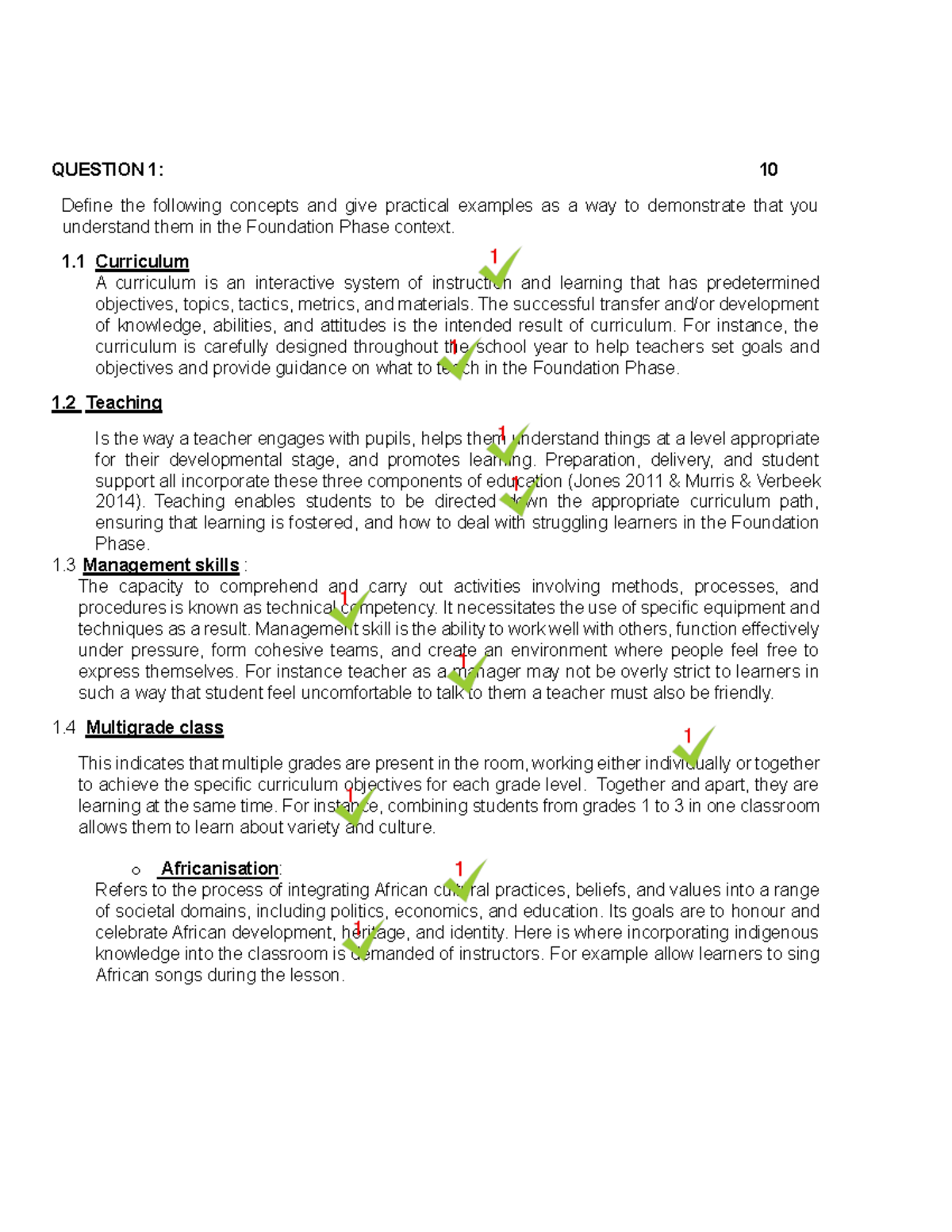 Assignment two MFP2601 - QUESTION 1: 10 Define the following concepts and give practical ...