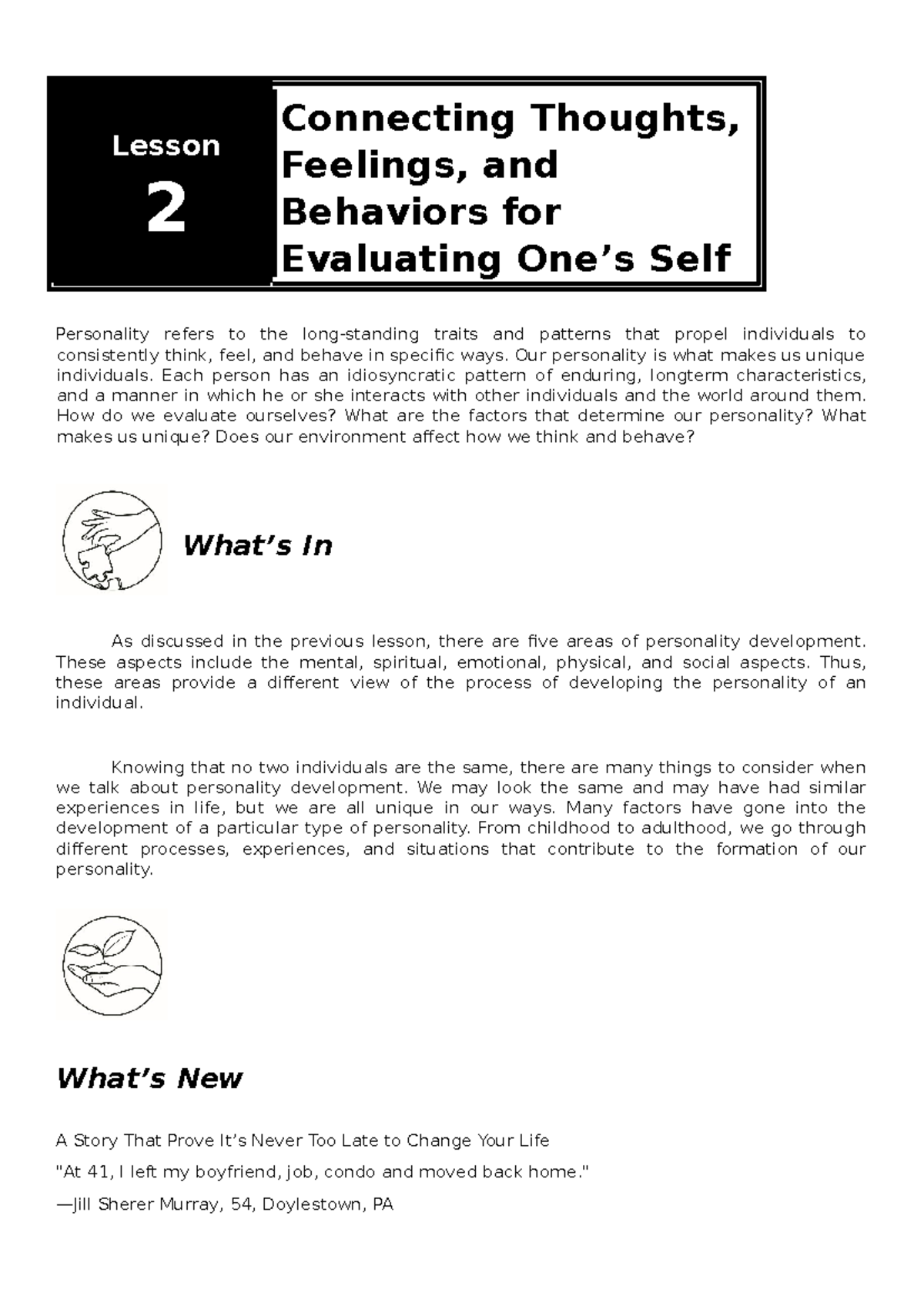 Feelingtoughts- Behavior - Lesson 2 Connecting Thoughts, Feelings, and ...