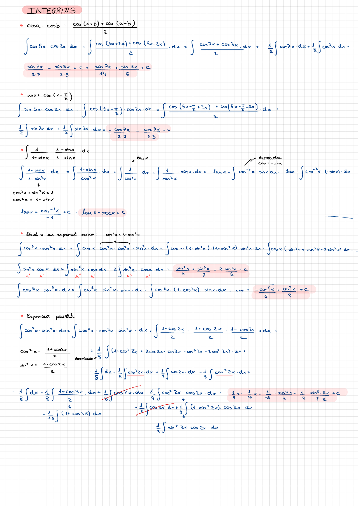 Ex integrals - Exercicis - Warning: Error during font loading: XMLHttpRequest is not defined ...