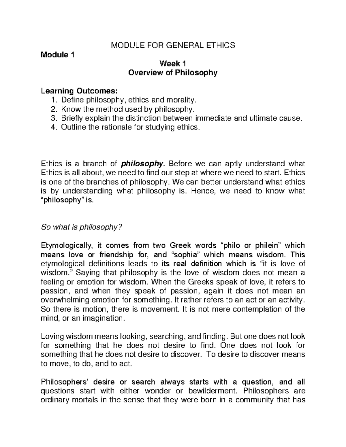 Introduction to Philosophy: Understanding the Arts of Philisophy ...