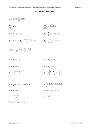 NSC Gr 12 Past Exam Qs P1 Sequences and Series - June 2022 Edition ...