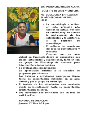 Procesos- Pedagógicos- Didácticos DE Artey Cultura - ELABORACIÓN: Lic ...