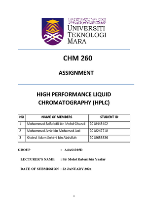 LAB Report PHY210 - FACULTY OF APPLIED SCIENCES UiTM PERAK (TAPAH ...