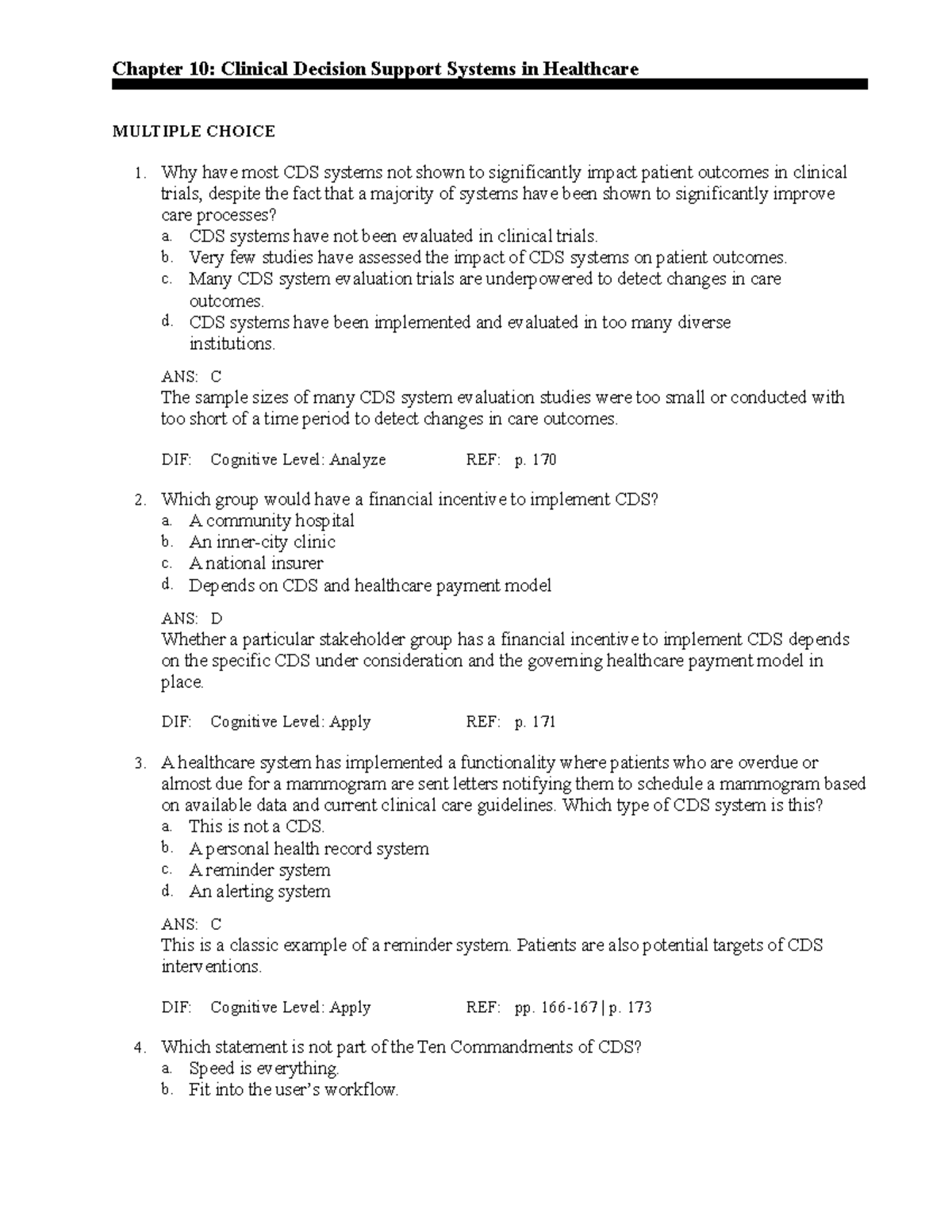 10 - Clinical Decision Support Systems in Healthcare - Chapter 10 ...