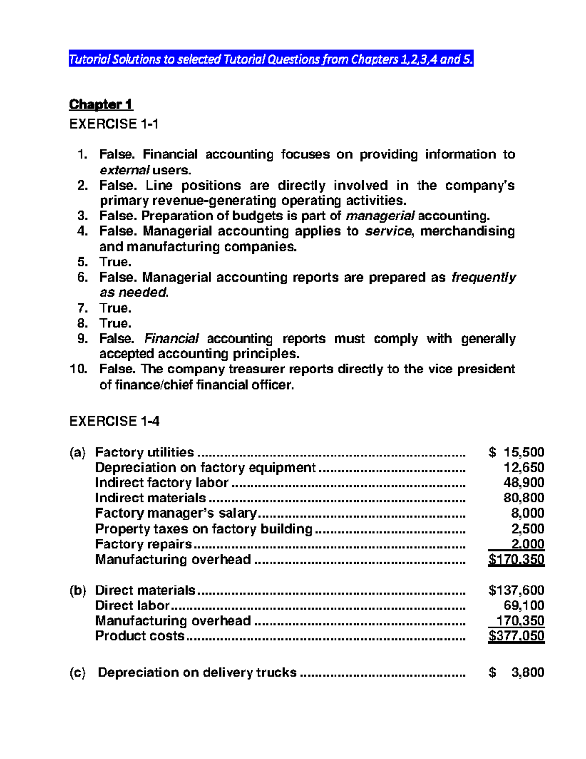 Selected Tutorial Solutions Chpt 1-5 - Tutorial Solutions to selected ...