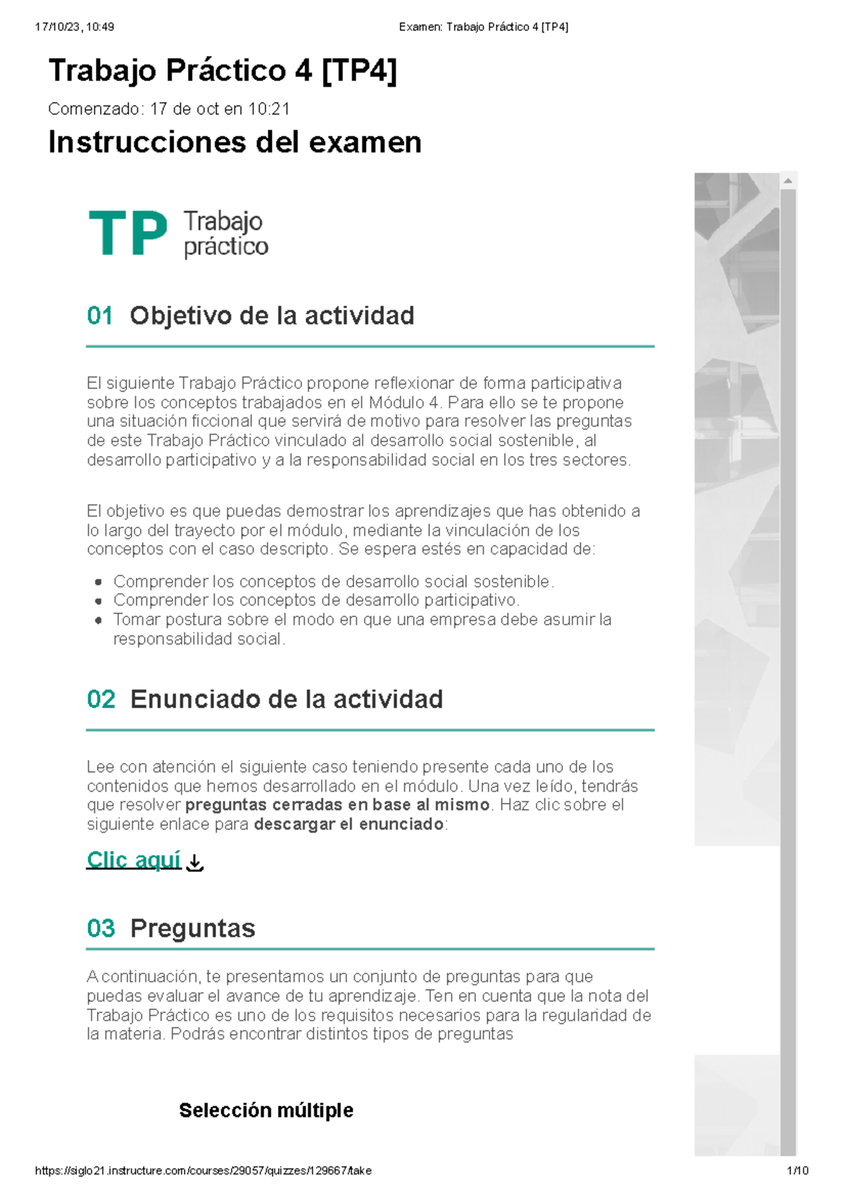 Tp 4 69 Trabajo Practico 3 Y 4 Trabajo Práctico 4 Tp4 Comenzado