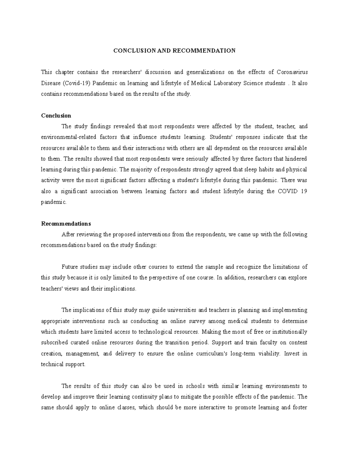 Effects OF Coronavirus Disease ( Covid-19) Pandemic OF Learning AND ...