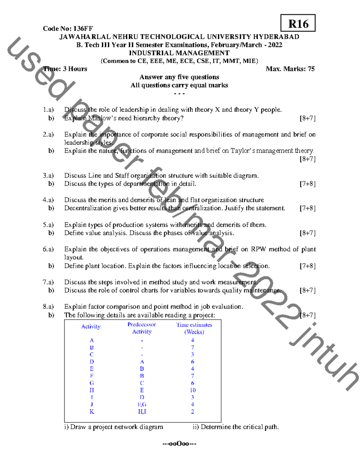 February March-2022 - Study - Code No: 136FF JAWAHARLAL NEHRU ...