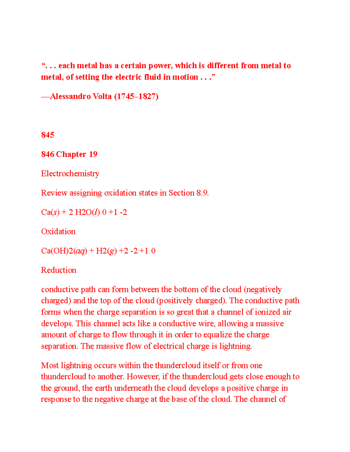 C 20 - book chapter notes - “... each metal has a certain power, which ...