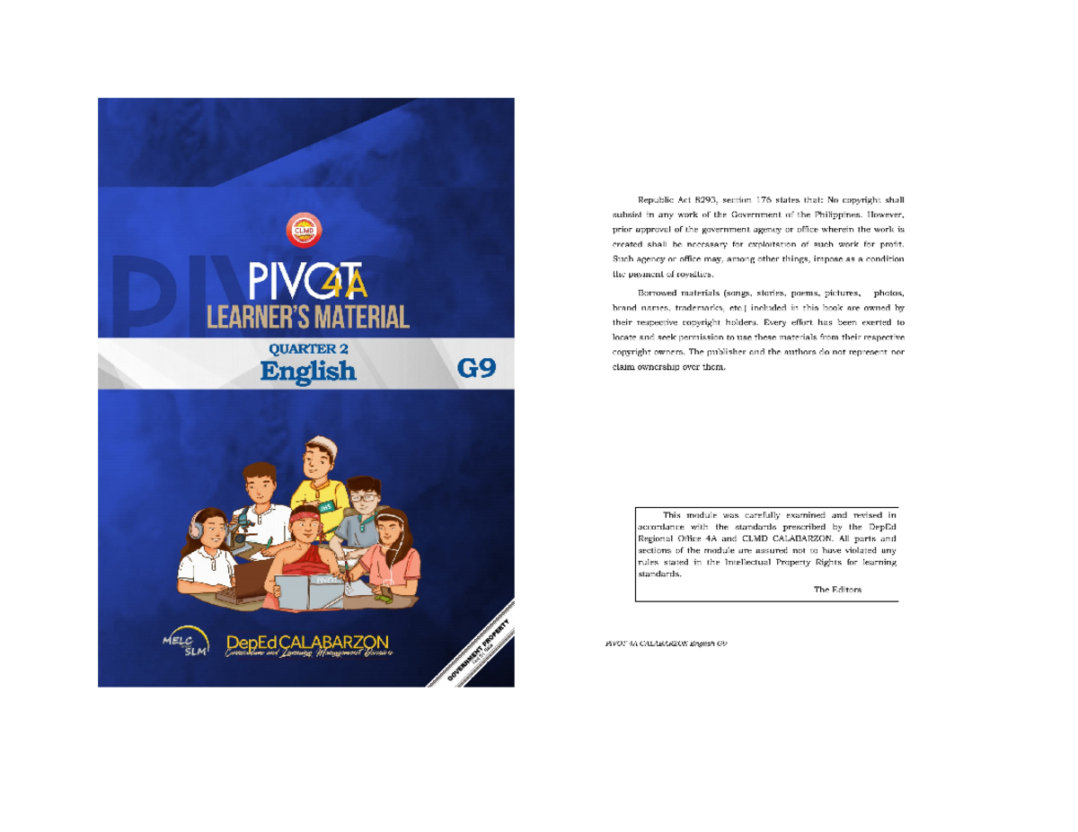 English- Booklet - Education - Studocu