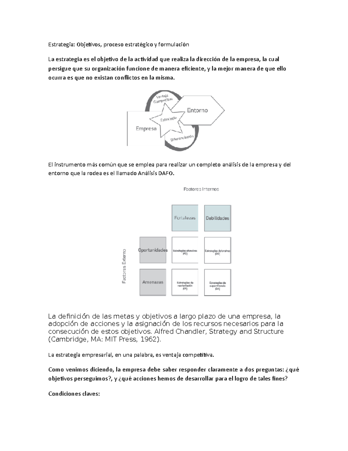 Estrategia - Lecture notes 3 - Estrategia: Objetivos, proceso ...
