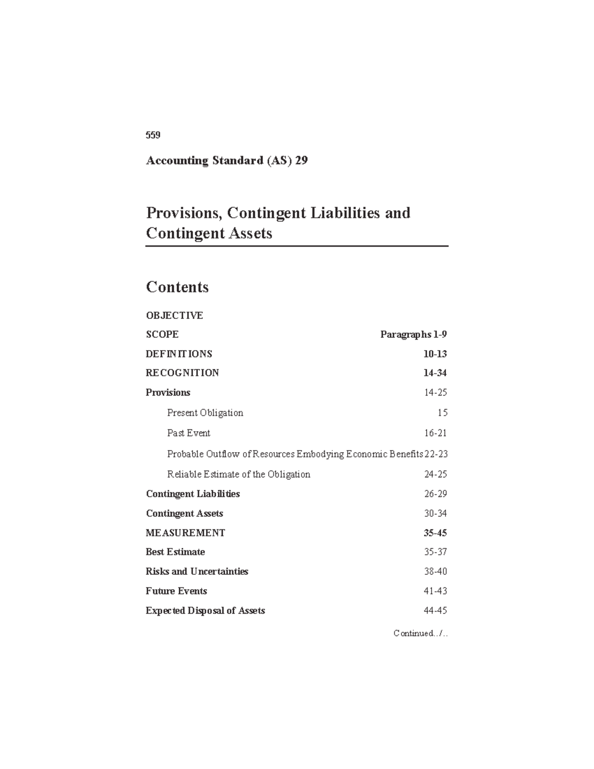 AS 29 - As29 - Provisions, Contingent Liabilities and Contingent Assets ...