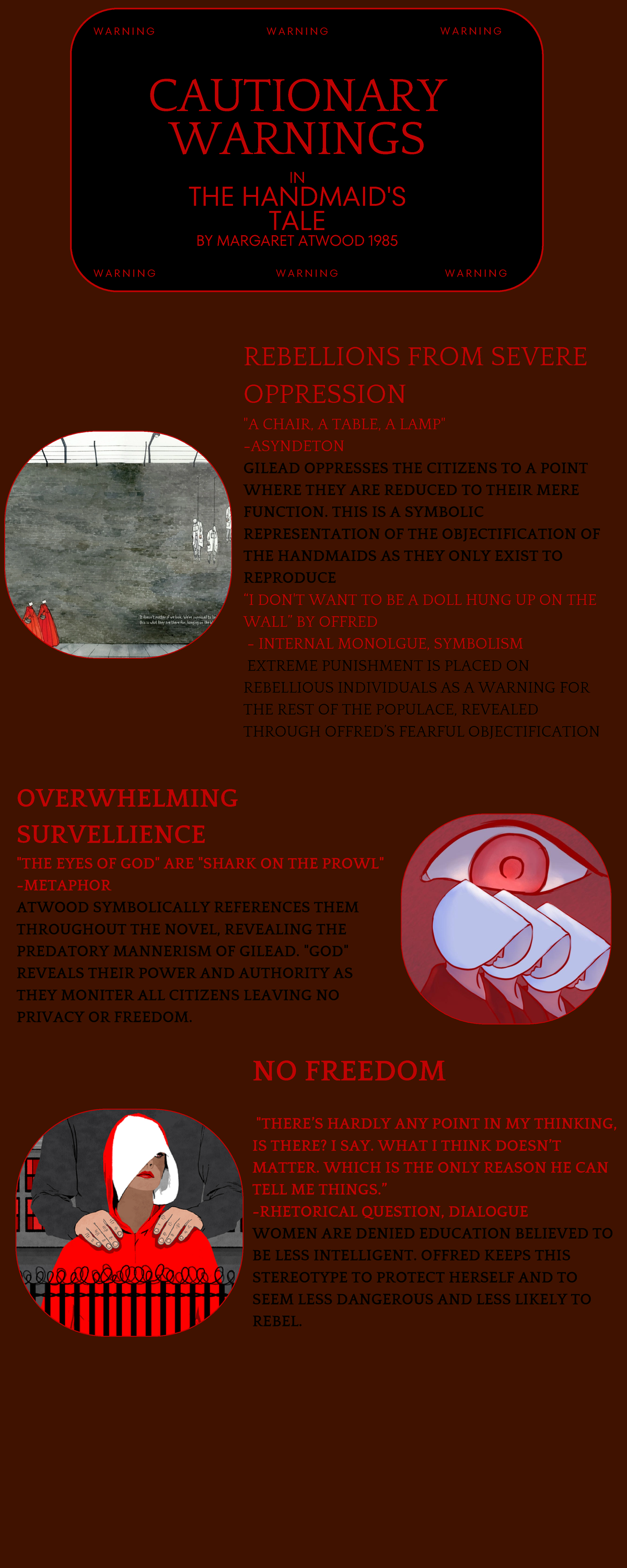 themes in handmaid's tale - CAUTIONARY WARNINGS IN THE HANDMAID'S TALE ...