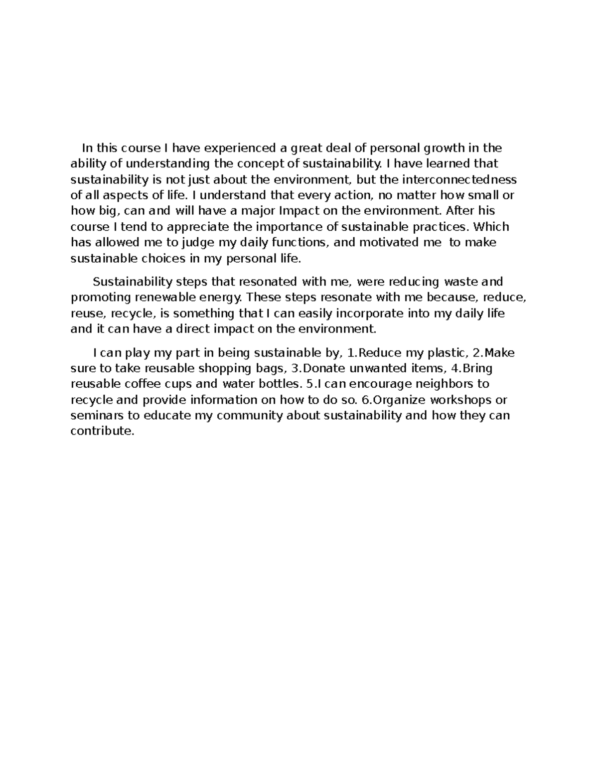 IDS 150 Module 8 Discussion - In this course I have experienced a great deal of personal growth ...