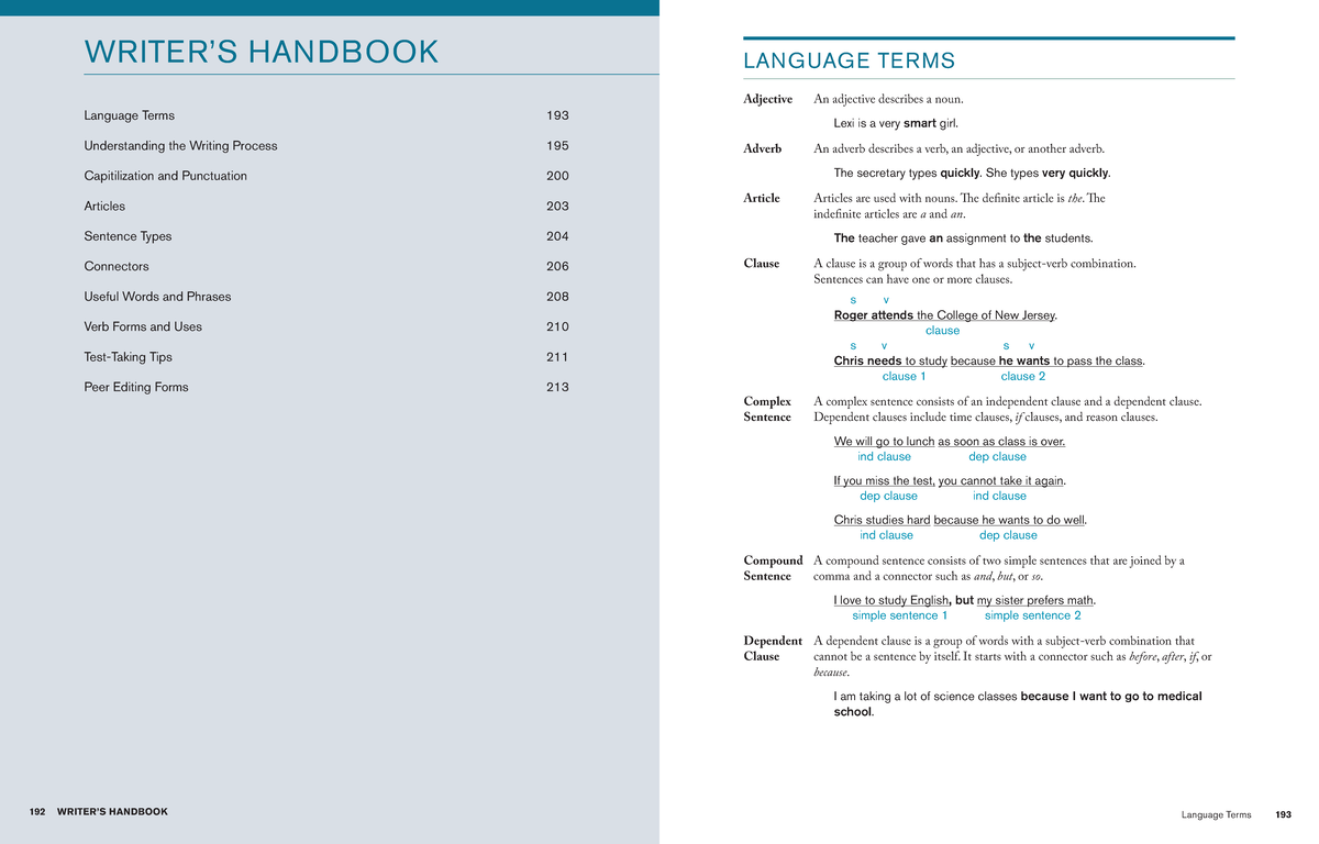 GW SB2 Writer's Handbook - 192 WRITER’S HANDBOOK Language Terms 193 ...
