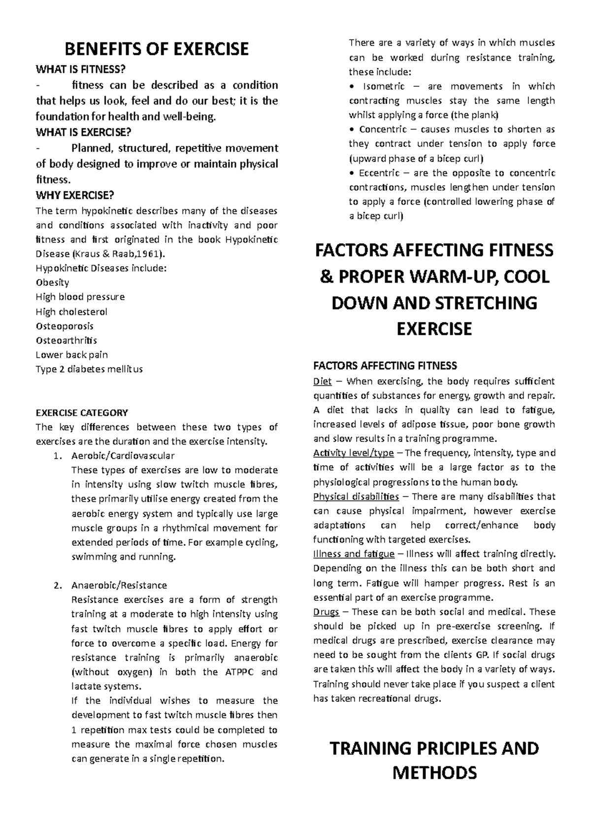 Physical Fittness Midterm Reviewer - BENEFITS OF EXERCISE WHAT IS ...