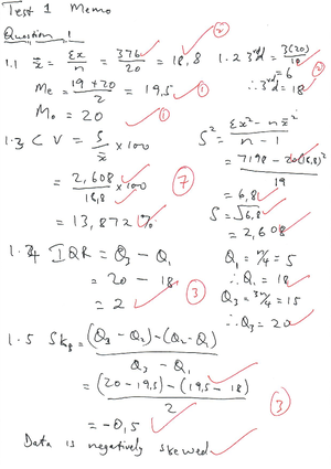 Chapter 15 - Tutorial part A Memo - Chapter 15 Part A answers Theory discussion questions Give ...