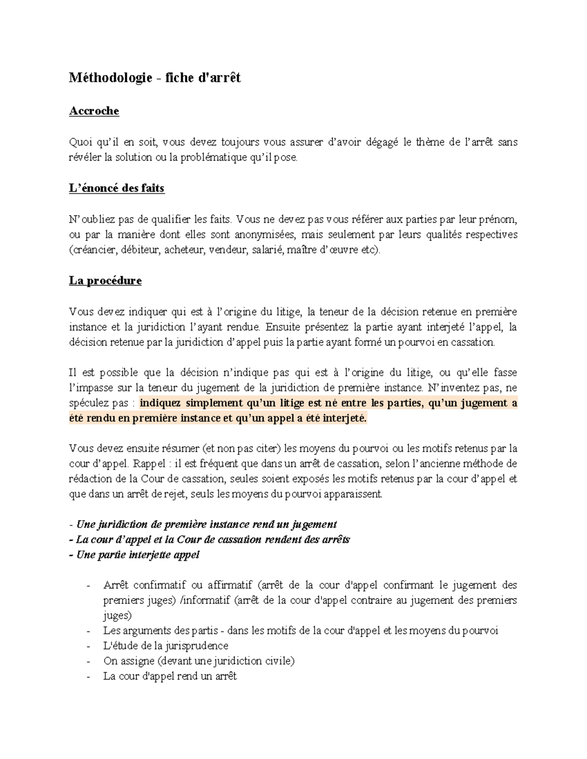Méthodologie - fiche d'arrêt - Méthodologie - fiche d'arrêt Accroche ...