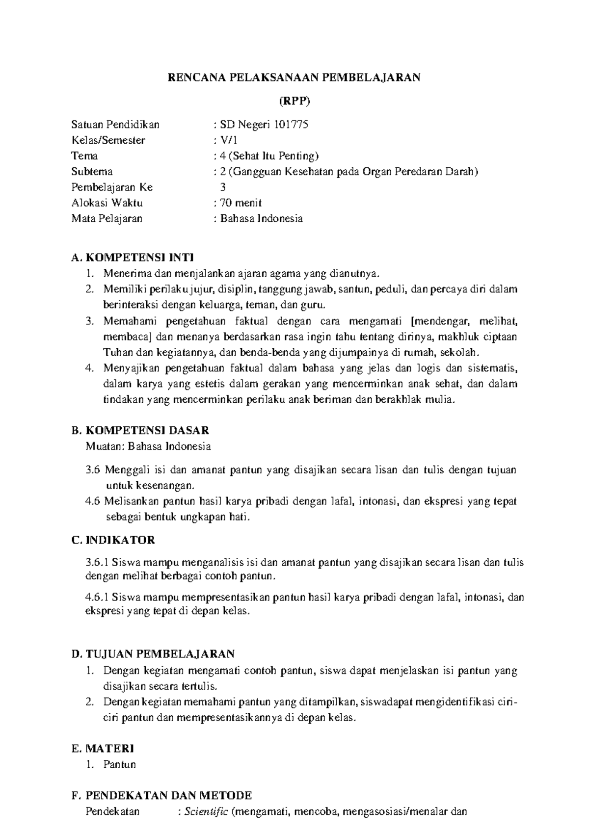 RPP Pantun - Metode dan panduan rpp dan bahan ajar - RENCANA ...