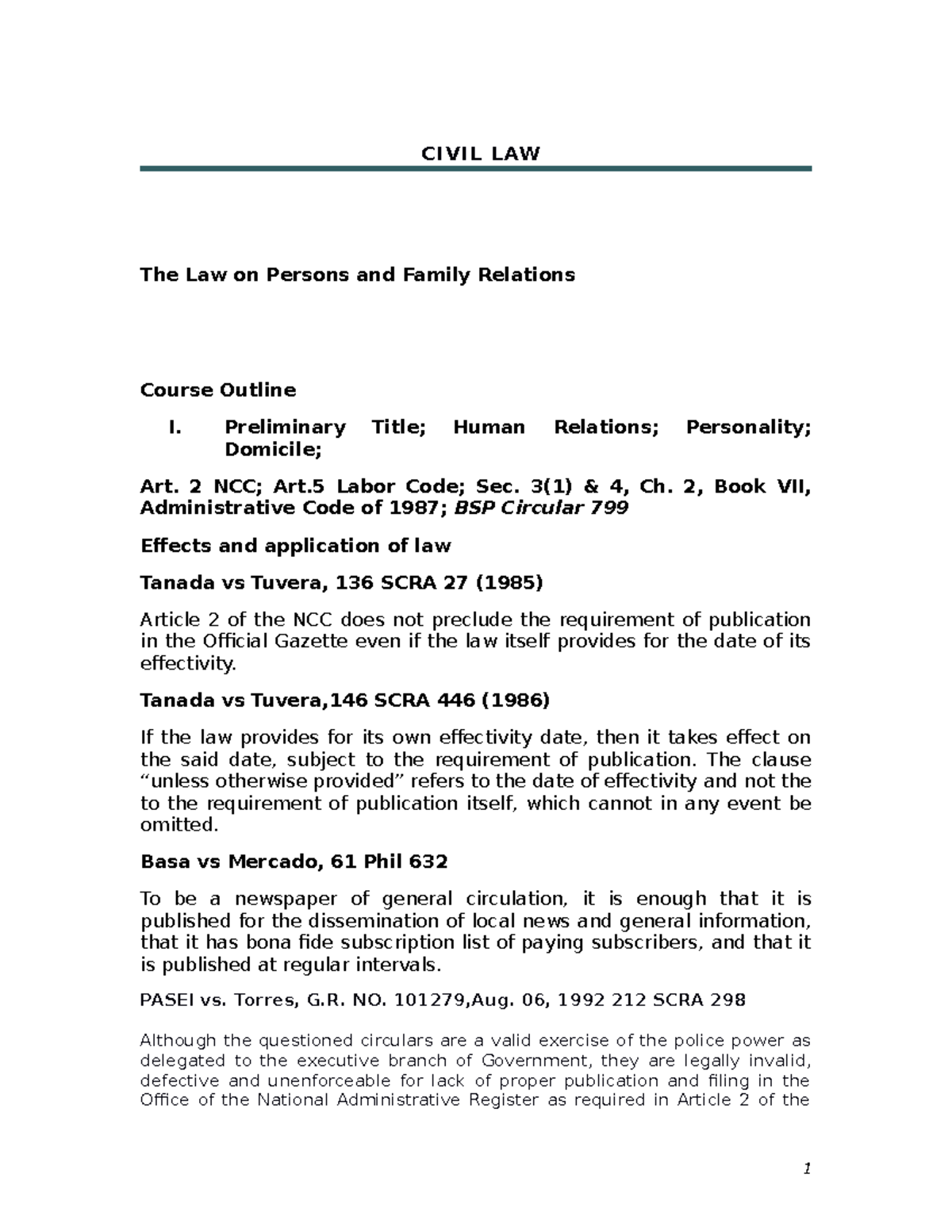 2015 Civil LAW ( Persons Property Obligations Contracts-3 - CIVIL LAW ...