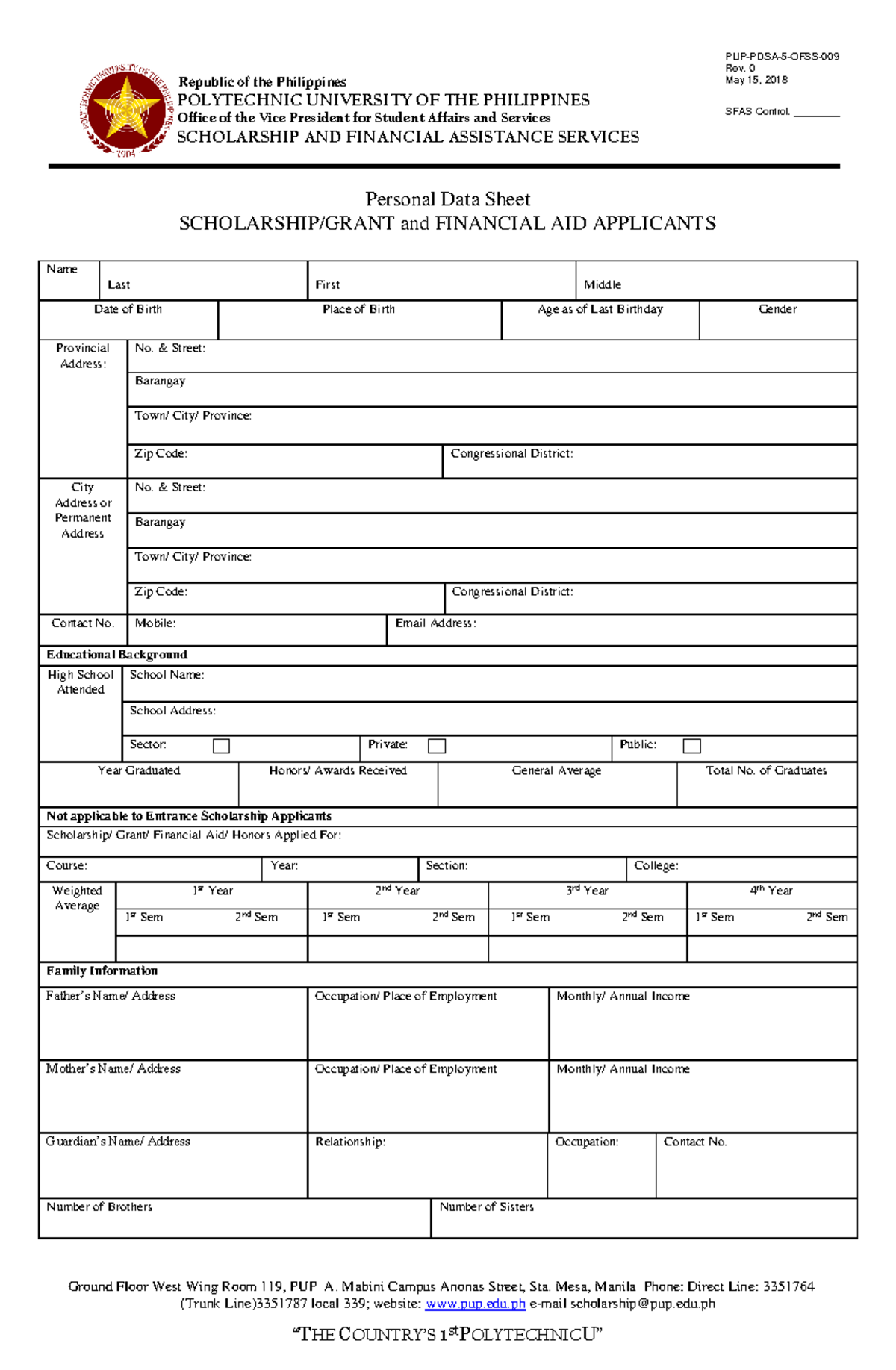 PUP-PDSA-5-OFSS-009 Markup - Republic of the Philippines POLYTECHNIC ...