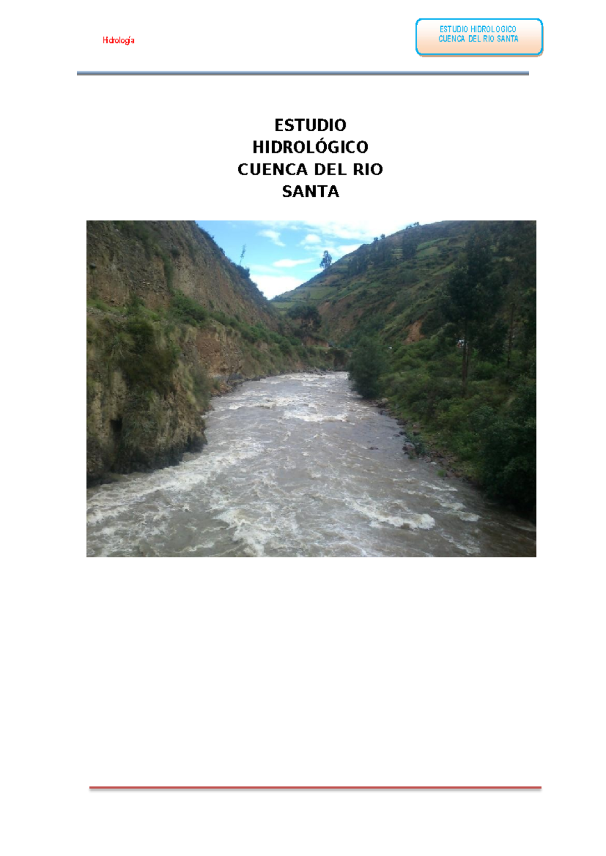 Hidrología RIO Santa - rio cuenca - Hidrología CUENCA DEL RIO SANTA ...