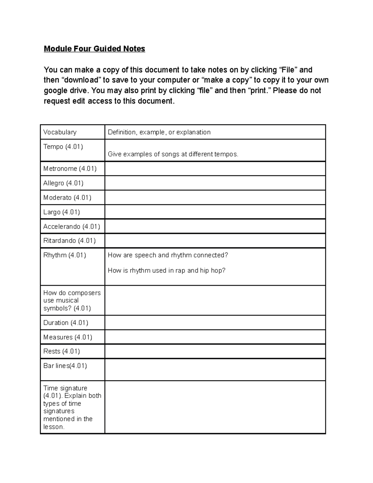 Module Four Guided Notes - You may also print by clicking “file” and ...