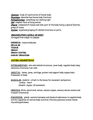 Anatomy & Physiology Unit 2 - Tissues group of cells Similar in ...