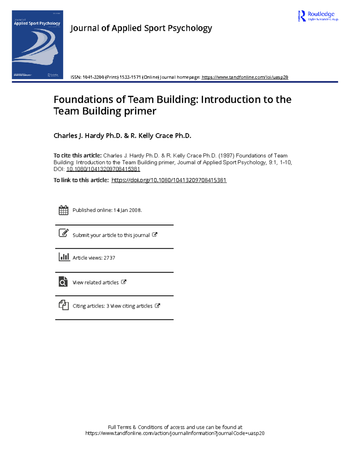 Foundations of Team Building Introduction to the Team Building primer ...