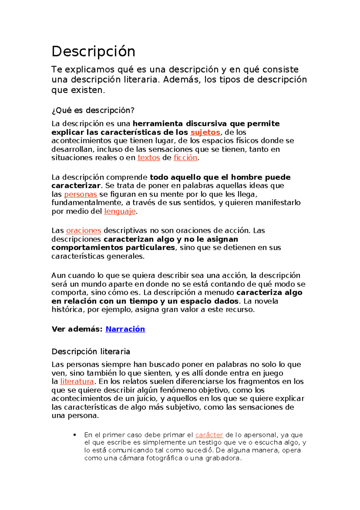 Descripción - Descripción Te explicamos qué es una descripción y en qué ...