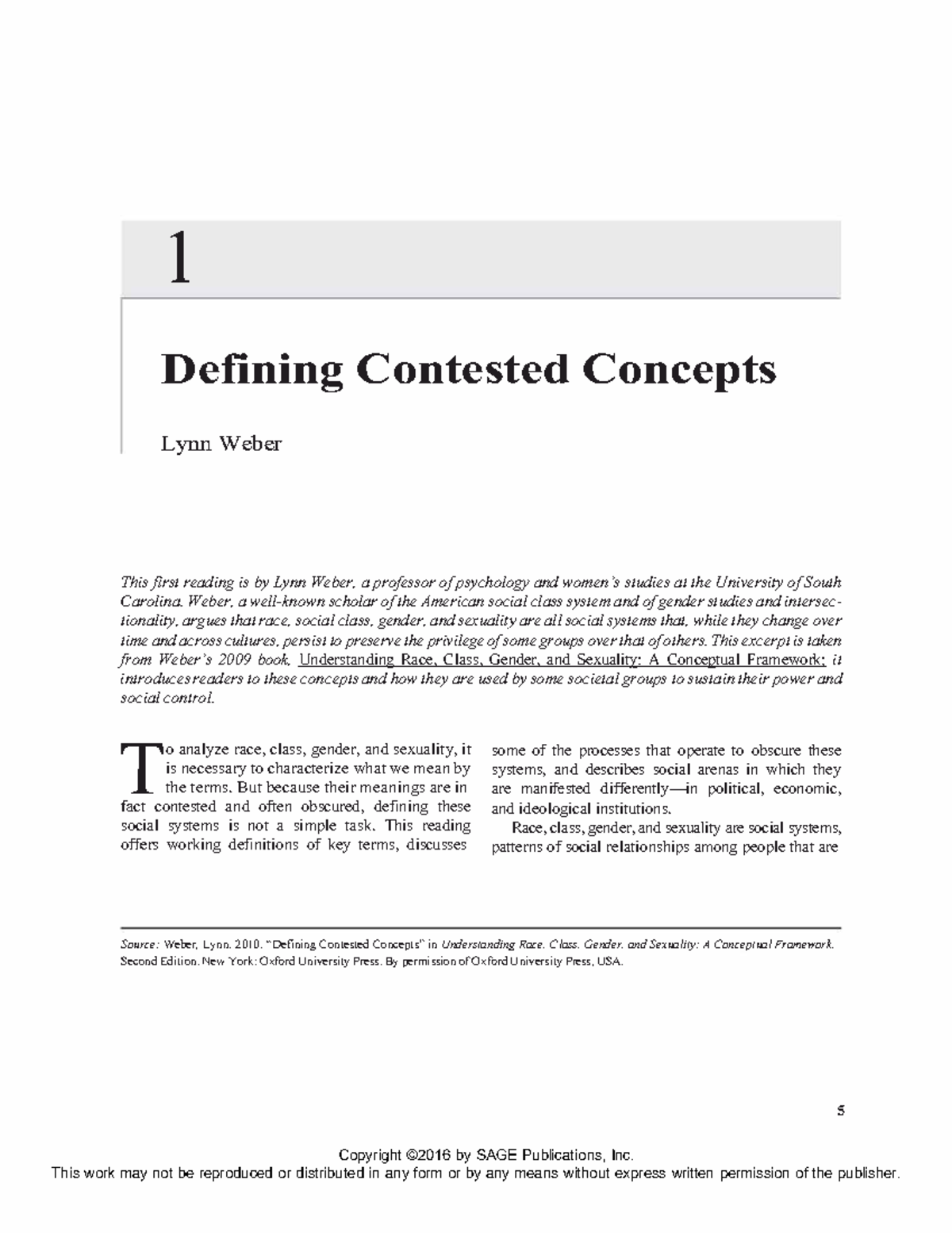 Lynn Weber, Defining Contested Concepts - Fully Accessible - 1 Defining ...