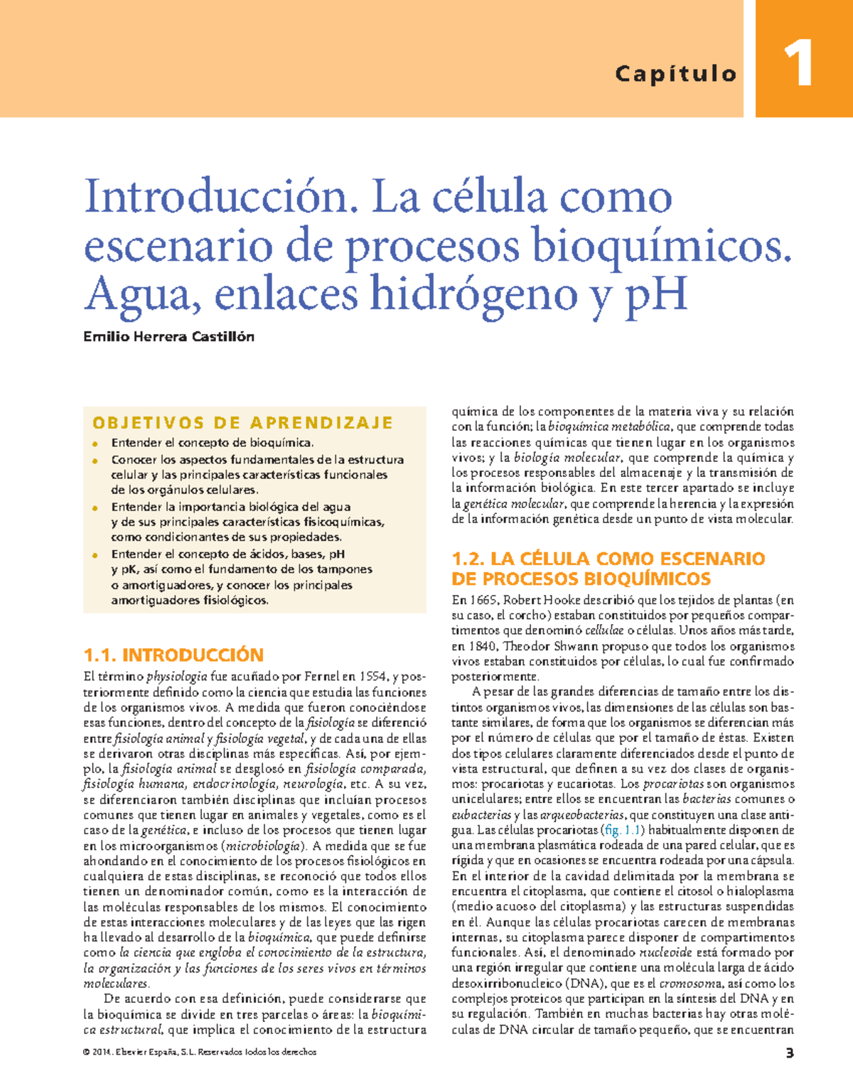 Semana 02 Procesos Bioquimicos - 3 C a p í t u l o © 2014. Elsevier ...