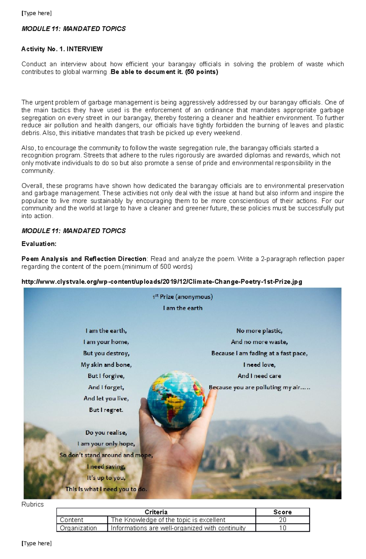 STS LA Module 11 - Science Technology and Society Lectures - [Type here ...