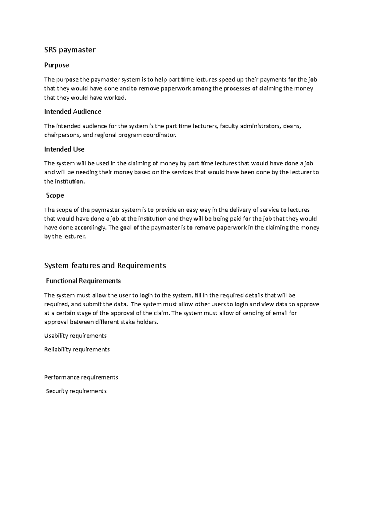 SRS Paymaster - learn - SRS paymaster Purpose The purpose the paymaster ...