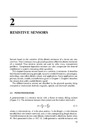 Sensor and Signaling Conditionaling Part-1 - 1 INTRODUCTION TO SENSOR ...