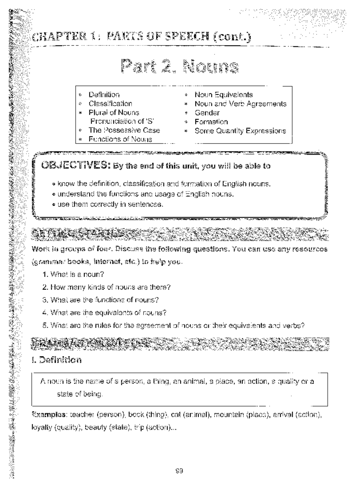 Grammar 1- Chapter 1-PART 2 - ngữ pháp căn bản 1 - Studocu