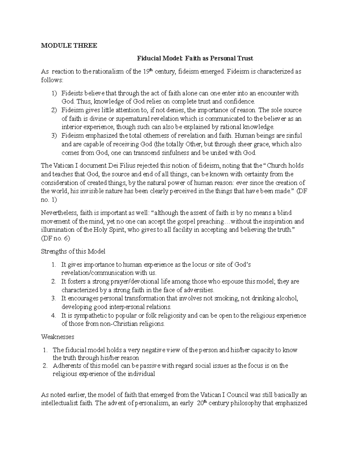 The General Concept and Theories that Effect - MODULE THREE Fiducial ...