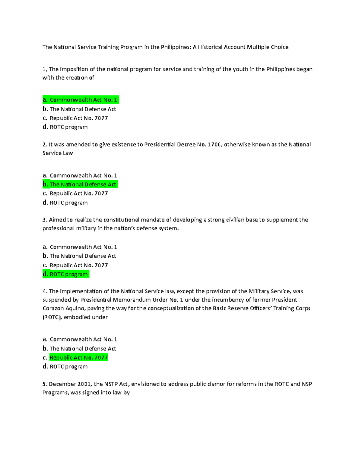 NSTP - ROTC - The National Service Training Program in the Philippines ...