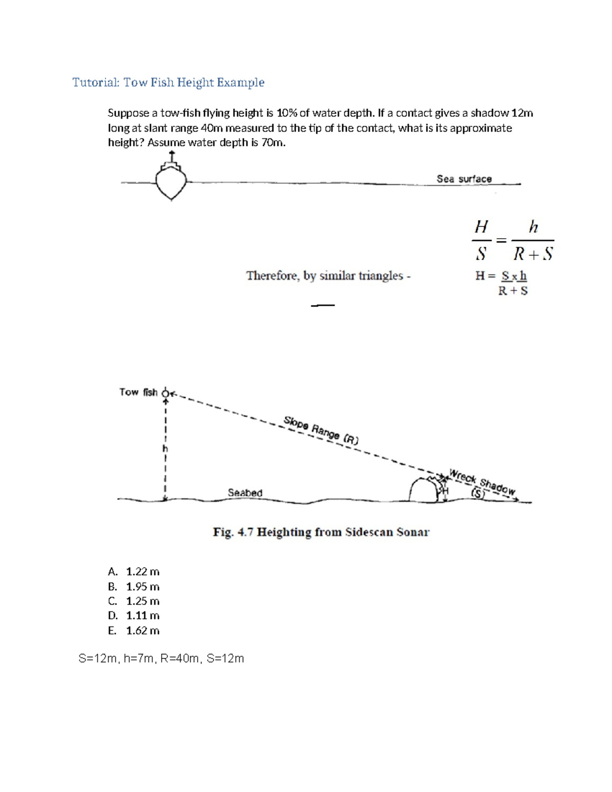 C Tow fish height Questions - HYDR324P2 - Tutorial: Tow Fish Height ...