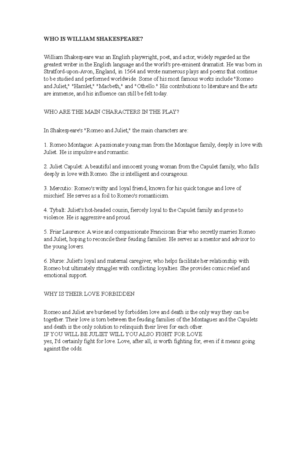 Fyong - wew - WHO IS WILLIAM SHAKESPEARE? William Shakespeare was an ...