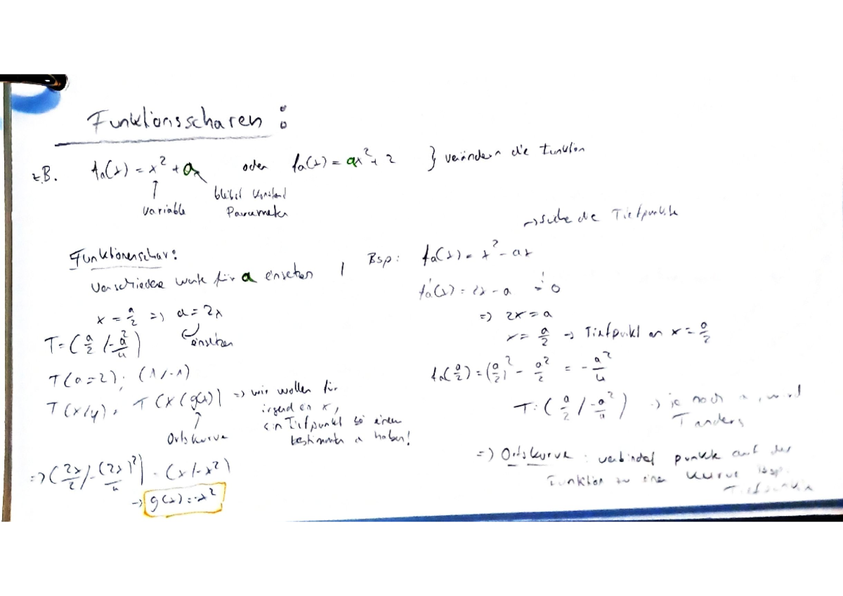 Funktionsscharen, Approximation und Taylorpolynom - Mathematik - Studocu