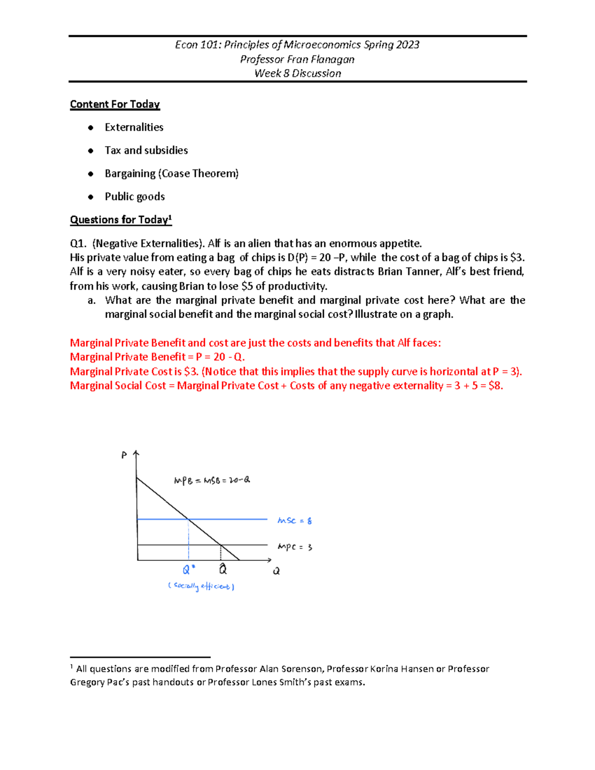 Discussion Week 8 Solutions - Professor Fran Flanagan Week 8 Discussion ...