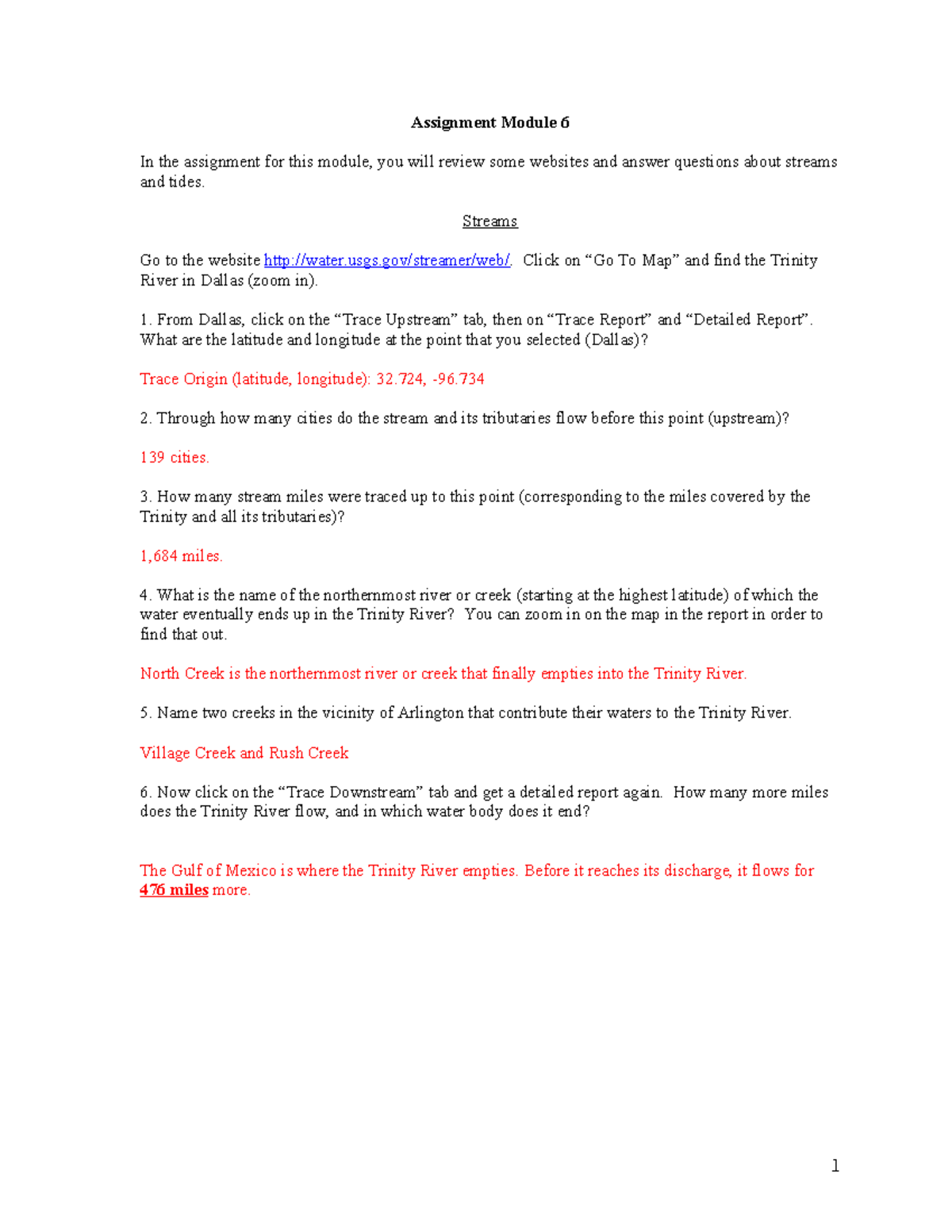 GEOL1301 Assignment Module 06 - Assignment Module 6 In the assignment ...