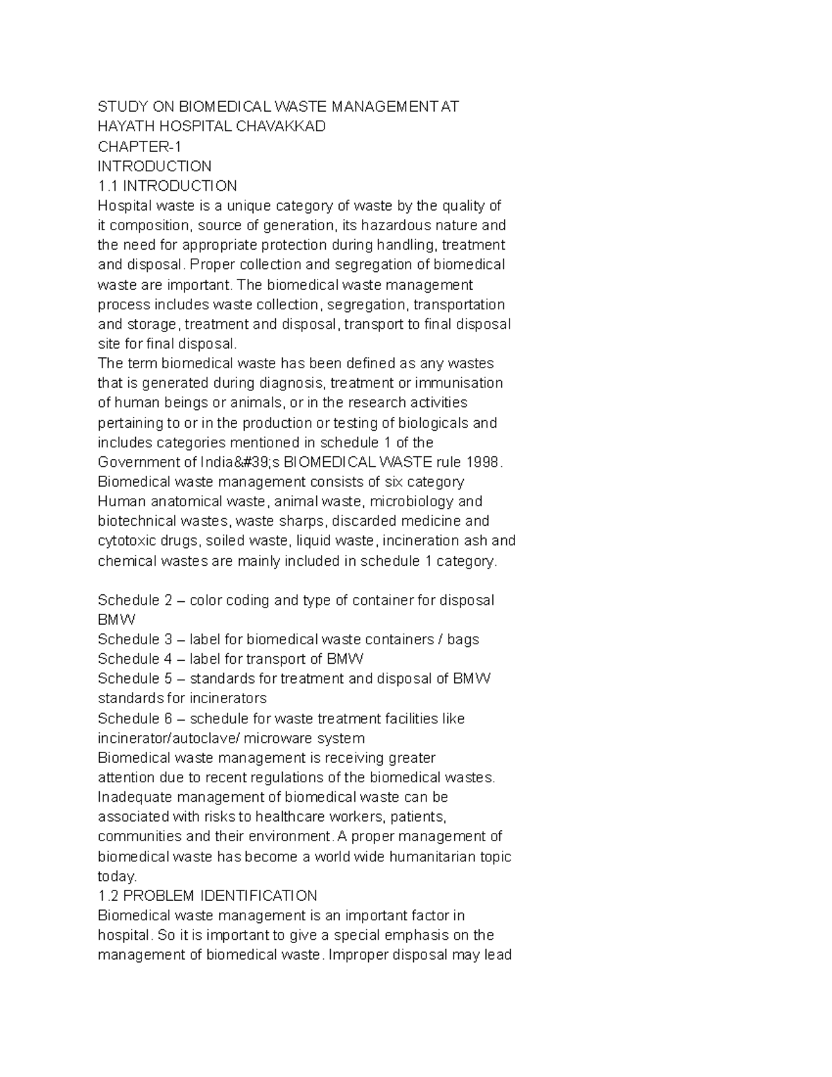 Untitled document - Report On Hospital Training-I - STUDY ON BIOMEDICAL ...