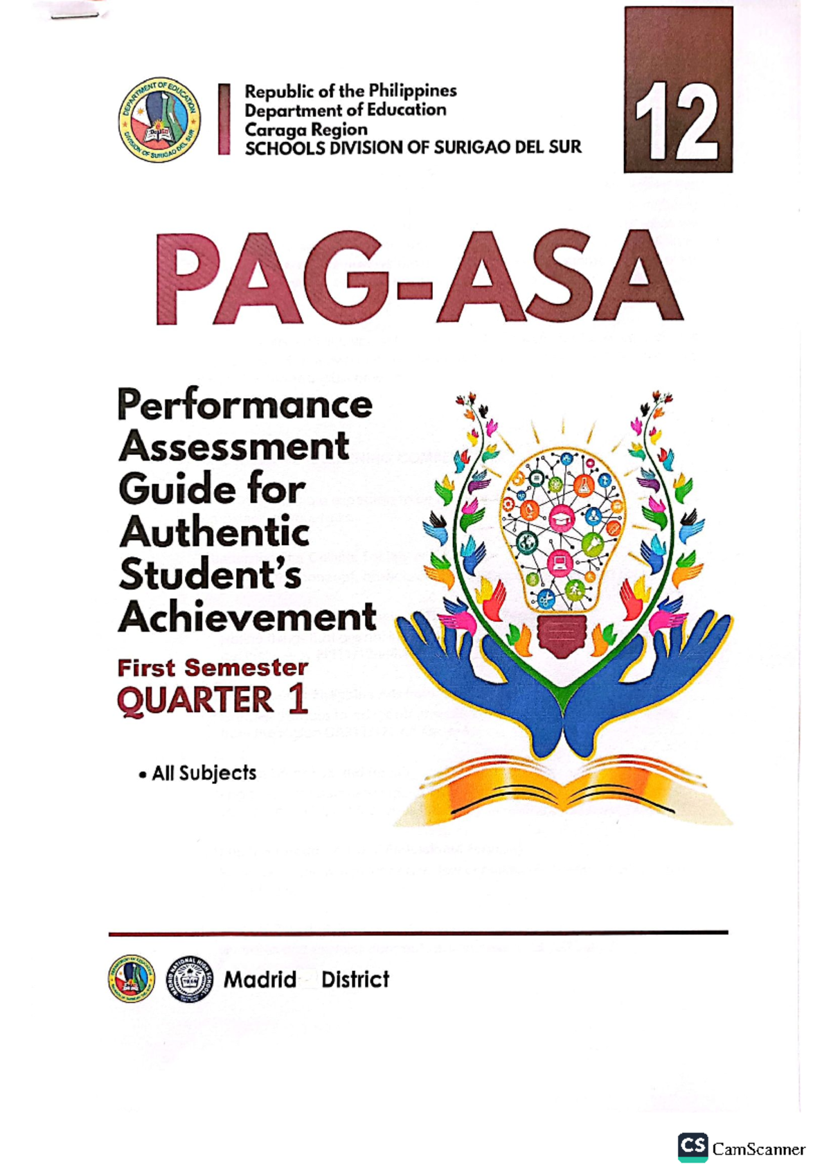 G12 PAG ASA First Quarter First Semester SY 2022 2023 - BS Mathematics ...