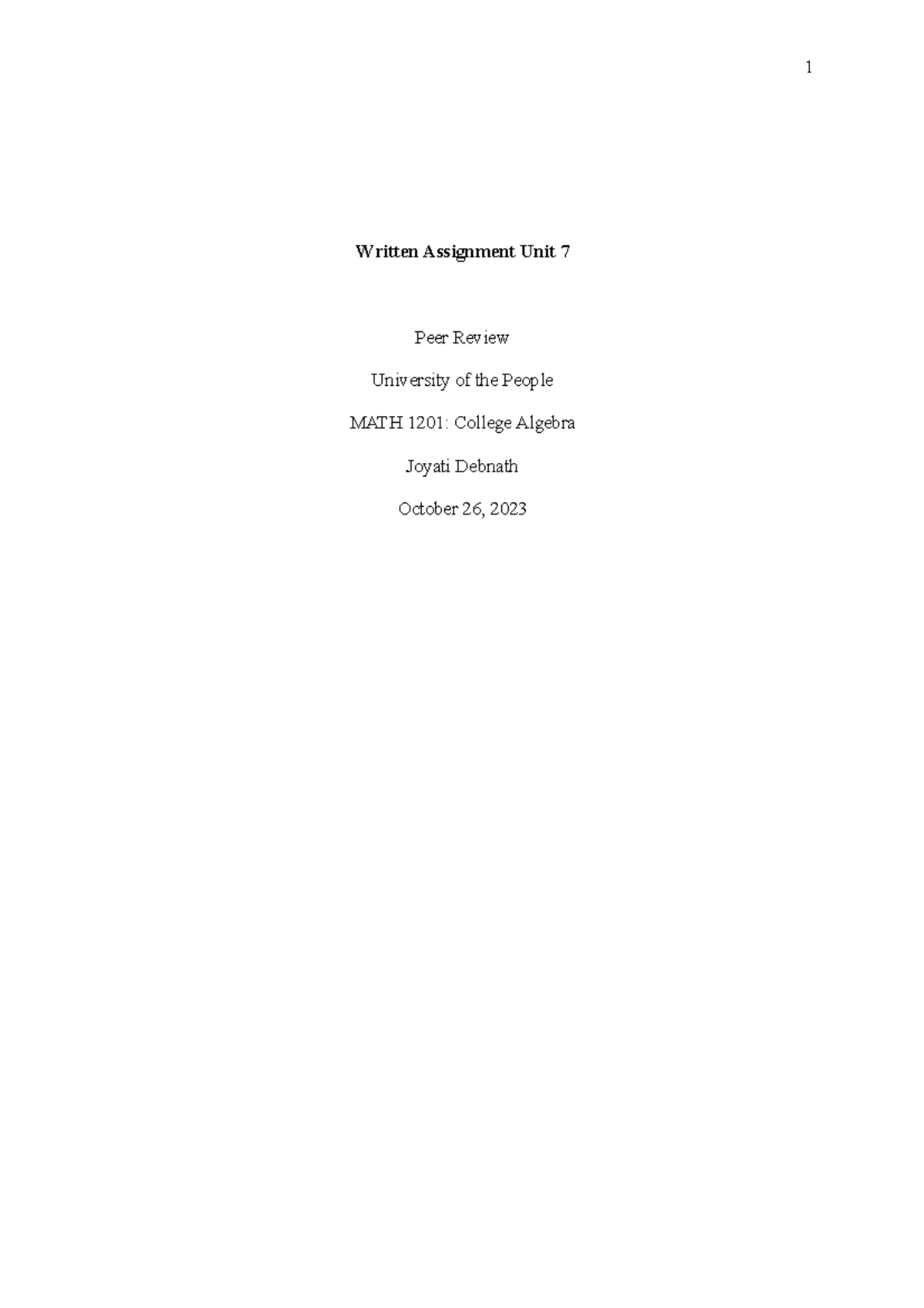 Written Assignment Unit 7 - Show your work. Arc length, as the name suggests, is the length of a ...