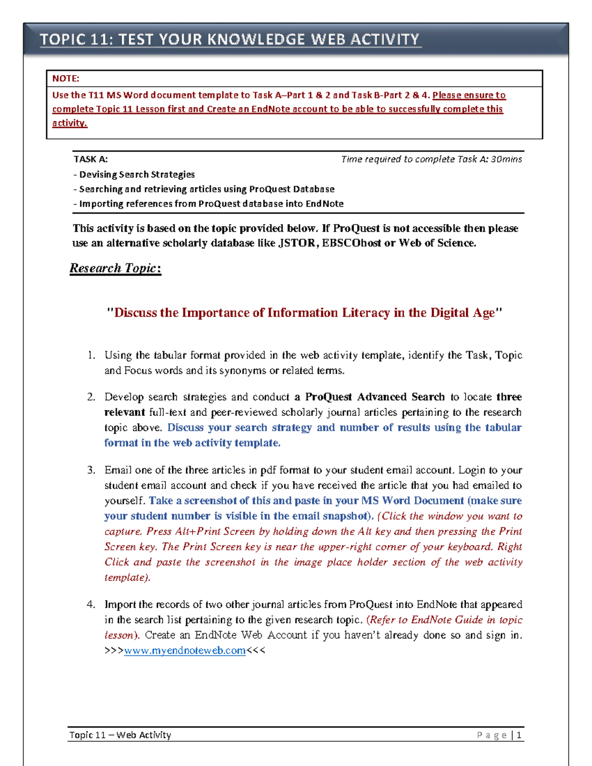 Topic 11 - Web-Activity - UU100 – Communication & Information Literacy ...