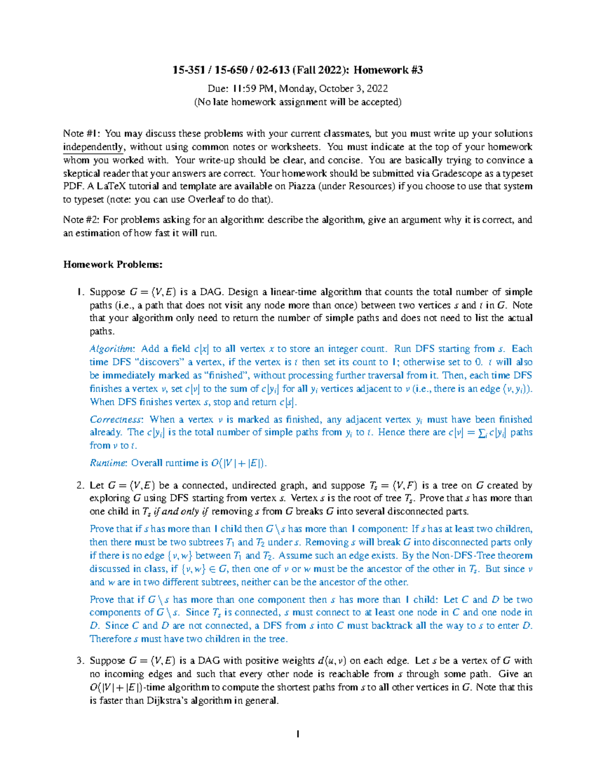 homework 3 solution - 15-351 / 15-650 / 02-613 (Fall 2022): Homework ...