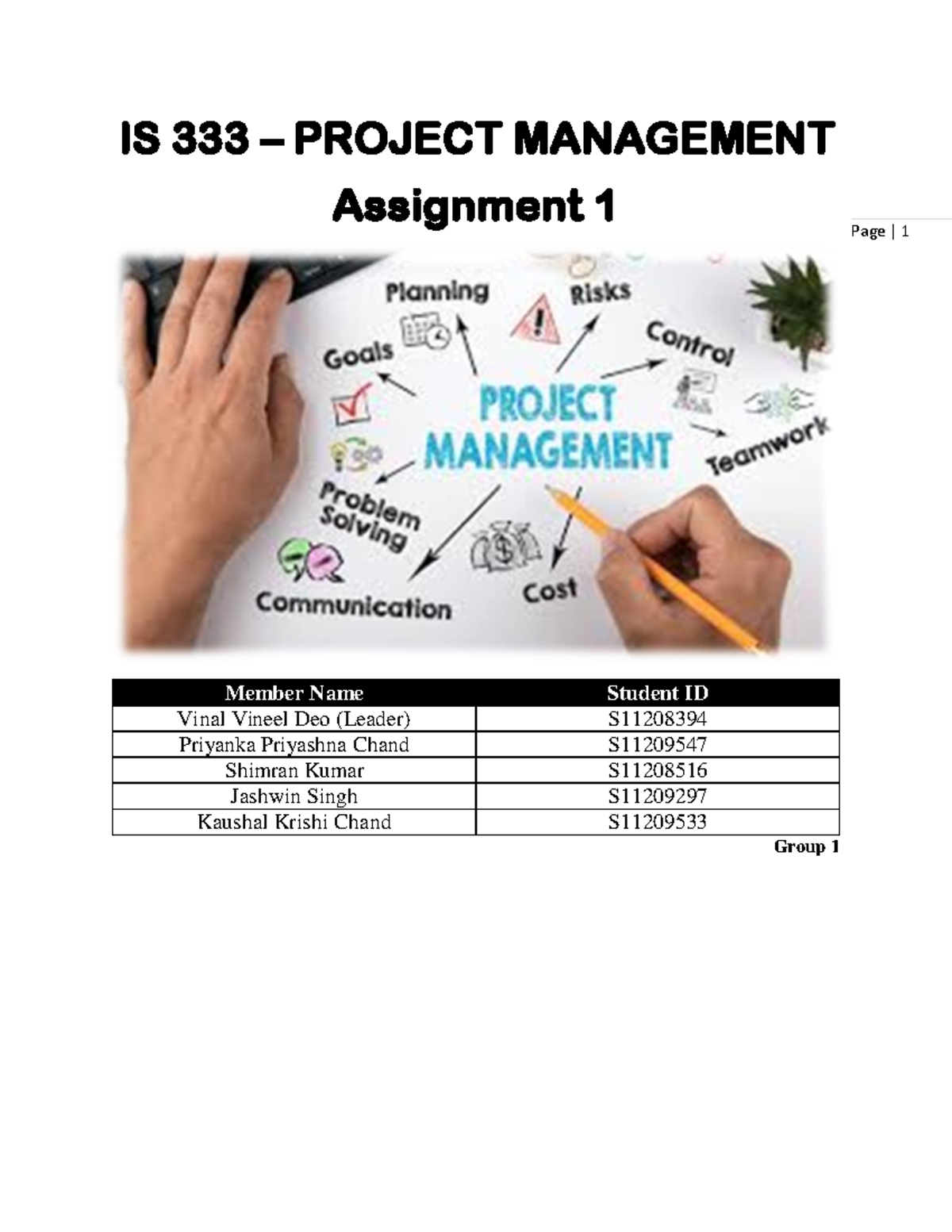 IS 333 - Full Assignment 1 - IS 333 – PROJECT MANAGEMENT - Page ...